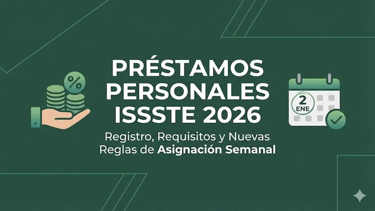 Préstamos Personales Issste 2026 Registro Y Asignación Semanal